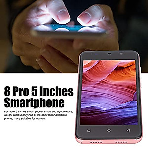 4GB smartphone, bigger screen high resolution cameras 5 inch smartphone Powerful 8 Pro processor pink