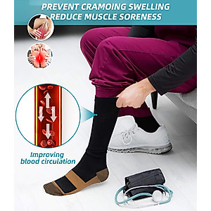 Compression Socks For Women Men Circulation - Graduated Support Knee High Socks For Nurses, Travel, Athletic