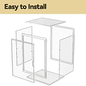 IYINIYI 15.75''x11.81''x9.84'' XX-Large Clear Shoe Storage Boxes with Divider, Stackable Plastic Boot Boxes with Magnetic Door, Acrylic display case Box with Lids for Sneaker Purses Handbags Books (3)