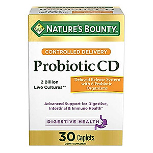 Controlled Delivery Probiotic by Nature's Bounty, Dietary Supplement, Advanced Support for Digestive, Intestinal and Immune Health, 30 Caplets