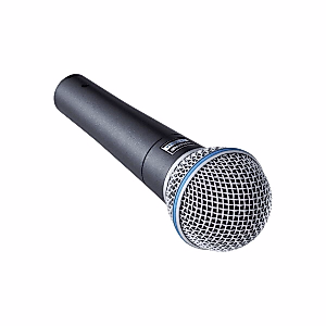 Shure BETA 58A Vocal Microphone - Single Element Supercardioid Dynamic Mic for Stage and Studio, Includes A25D Adjustable Stand Adapter, 5/8” to 3/8” (Euro) Thread Adapter and Storage Bag