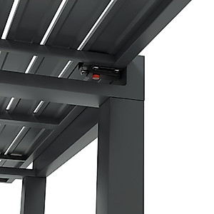 Outsunny Expandable Patio Dining Table for 4-6, 35.5" -70.75" Aluminum Extendable Outdoor Dining Table, Square/Rectangular Patio Table for Garden, Backyard, Poolside, Deck, Gray