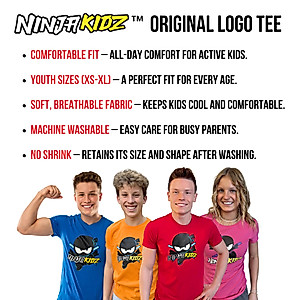Ninja Kidz Official Original Logo Girls Shirt, Dress Your Ninja Kids in Cool Kids Clothes, Ninja Shirt Merch & Tee for Girls, Purple T Shirt, Size Youth Medium