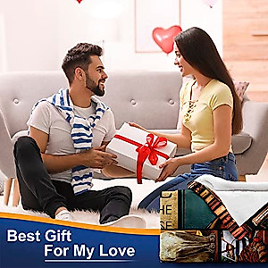 Cat Gifts Book Lovers Blanket - Cats and Books Blanket Kitten Print Throw Blankets for Women Girls, Soft Flannel Fleece with Black Cat Reading Blanket Gifts for Kids Teen Adults Reader 60" x 50"