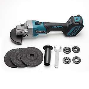 Cordless Angle Grinder for Mkita 18V Battery, Angle Grinder with 3 Speed Adjustable 7000 RPM Brushless Motor, 3 PCS 4-1/2" Blades for Cutting, Griding, Polishing, etc. (Battery NOT Included)