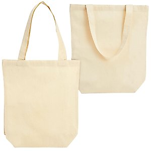 Juvale Set of 24 Bulk Blank Cotton Canvas Tote Bags for Women, DIY, Arts and Crafts Projects, Reusable Shopping Bags for Groceries, Supplies, Cloth Gift Bags, 13x11.5 in