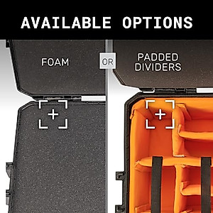 Pelican Vault - v525 Case with Foam for Camera, Drone, Equipment, Electronics, Gear, and more (Black)