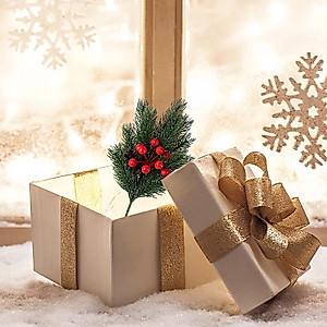 HYLYING 10 PCS Artificial Pine Branches Faux Cedar Sprigs with Pinecones Branch Fake Greenery Pine Picks for Christmas Holiday Winter Home Garden Decor, A5