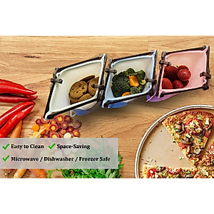 Gallon Reusable Premium Silicone Freezer Dishwasher Safe Stand Up Collapsible Bags Food Storage Food Bags No Pop Open Easy Clean Thick Food Containers For Freeze, Boil, Heat, Meats, Marinates