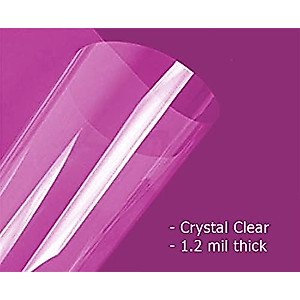 Purple Q Crafts Clear Cellophane Wrap Roll 16 Inches Wide 200 Feet Long Thick Cellophane Roll for Baskets Gifts Flowers Food Safe Cello Rolls. (16" x200')