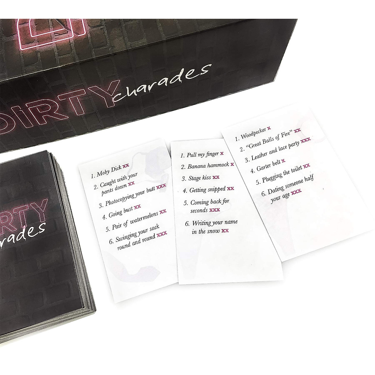 Outset Media Dirty Charades Party Game (Amazon Exclusive) – Contains 100 charades Cards – Adult Game for 4 or More Players Ages 18 and up