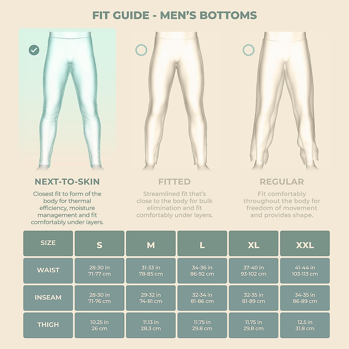 MERIWOOL Men’s Base Layer Bottoms - Lightweight Merino Wool Thermal Pants Navy