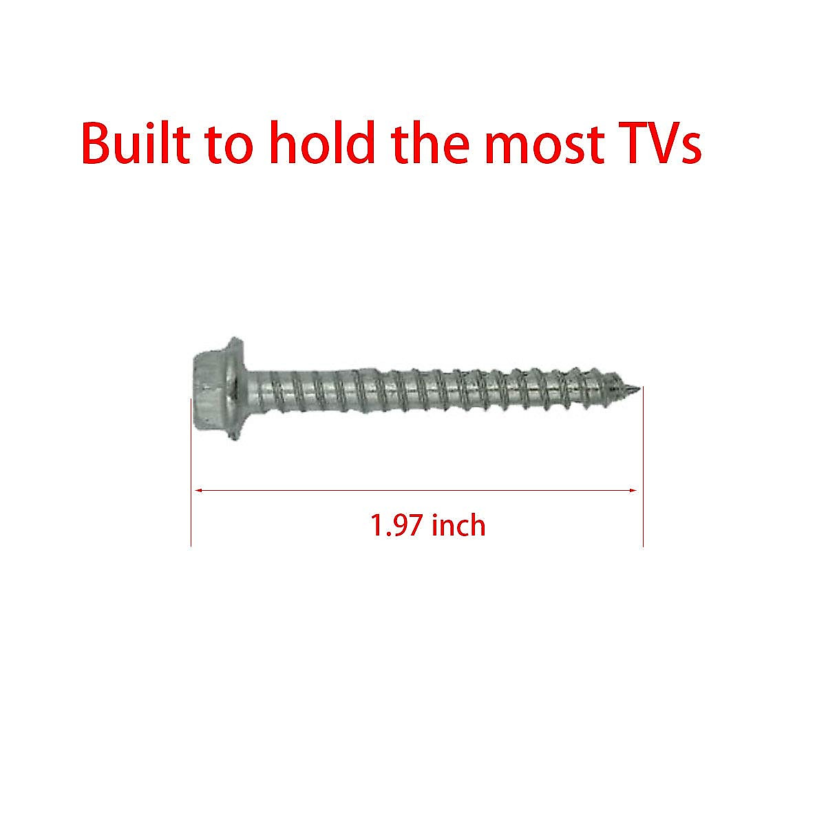 Heavy Duty Bolts, Concrete Anchors TV Wall Mount Screws Kit for Mounting A TV Into Wood Or Concrete