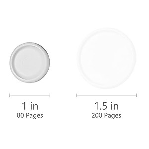 Hidden Gem Discbound Notebook Discs, 11 Plastic Pieces White 1-inch/24mm