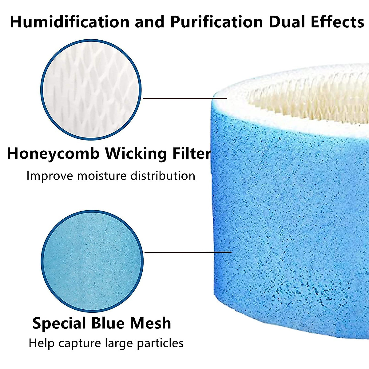 getalong 4 Pack Humidifier Filters Compatible for Honeywell Humidifier Replacement Filter HAC-504, HAC-504AW, HCM350W,HCM350B, HCM300, Filter A