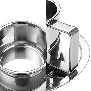 ZENFUN 4 Pack 6.8 Oz Stainless Steel Coffee Cups Set Espresso Cups, Double Walled Coffee Mugs Drinkware for Latte, Cappuccino, Milk, Tea