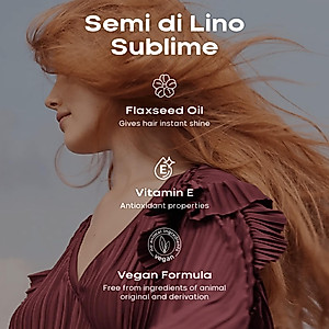 Alfaparf Milano Semi di Lino Sublime Cristalli Liquidi Hair Oil Serum with Thermal Protection - Anti Frizz Hair Serum & Smoothing Heat Protectant Spray with Vitamin E for Frizzy Hair (0.51 oz / 15 ml)