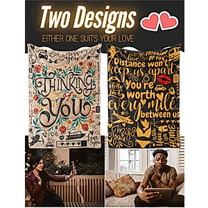 InnoBeta Long-Distance Relationship Gifts, You’re Worth Every Mile Between Us, Man Blanket for Husband, Boyfriend, Lovers, for Long Distance, Soft Throw Blanket 50"x65"