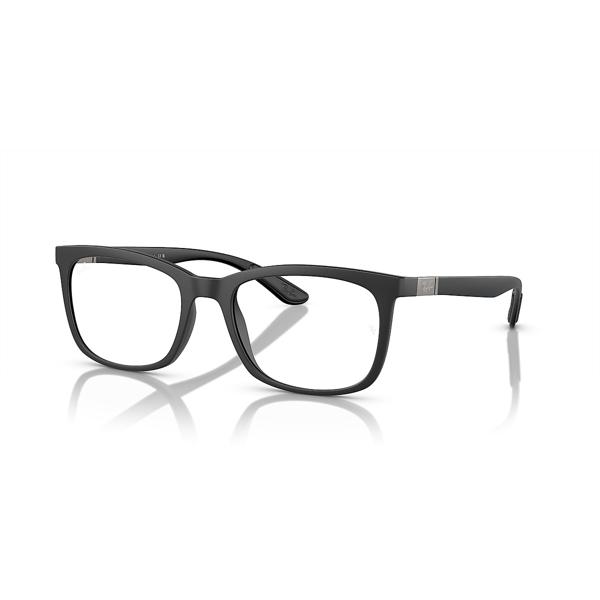 Ray-Ban RX7230 Square Prescription Eyewear Frames, Sand Black/Demo Lens, 54 mm