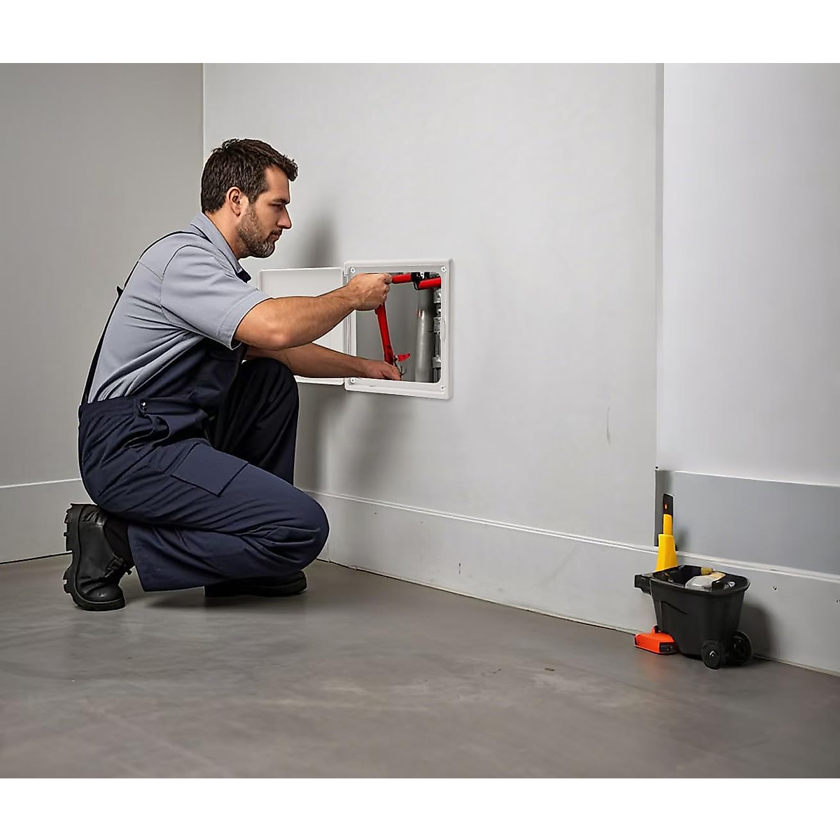 EASY-EXS Access Panel 8x8 with Door (Max Service Opening 6.5x6.5) Plastic White (Medium 8''x8'')