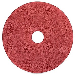 Red Floor Machine Pads, Thick Floor Cleaning & Buffing Pads for Low-Speed 175-350 RPM Buffer/Polisher/Scrubbers (16 Inch)