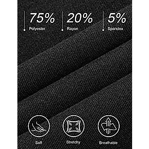 Tapata Womens Wide Leg High Waist Straight Leg Casual Pants Stretch Comfy Pockets Relaxed Fit, Black, 2