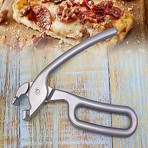 OBTANIM Heavy Duty Pizza Pan Gripper, Cast Aluminum Anti-Scald Baking Pan Gripper Clips Retriever Tongs for Lifting Hot Plate with Food Out from Microwave, Oven, Instant Pot, Air Fryer