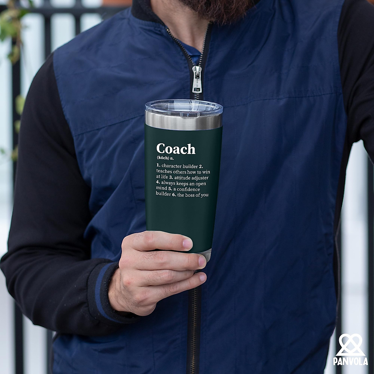 Coach Noun Definition Vacuum Insulated Tumbler Navy Coach Gifts Sports Team Manager Office Boss Appreciation Inspirational Stainless Steel With Removable Lid Drinkware (20 oz)