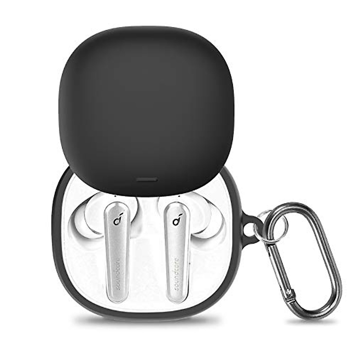 Compatible with Anker Soundcore Liberty Air 2 Pro Case, Youkei Silicone Case Cover Easy Carrying Protective Case Cover Compatible with Anker Soundcore Liberty Air 2 Pro (Black)