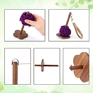 Wrist Yarn Holder with Crossbody Strap, Portable Yarn Spinner Solid Wood Yarn Storage Box Knitting Supplies Crochet Gifts for Craft Lovers