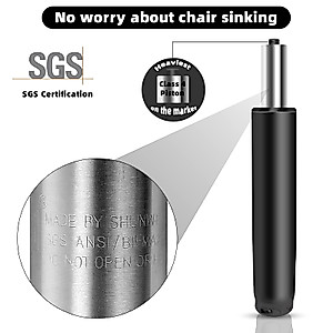 Office Chair Gas Lift Cylinder-Caster Wheels Replacement(Set of 5) for Hardwood Floors and Carpet，28'' Heavy Duty Office Chair Base Replacement