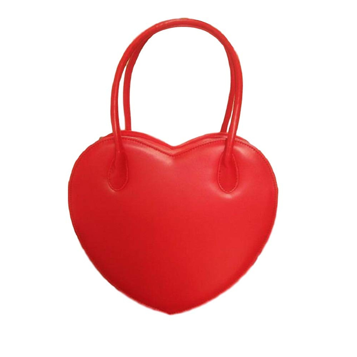 GK-O Fashion Women Heart Shaped Bag Lolita Handbag Clutch Purse Wallet PU Handbag (Red)