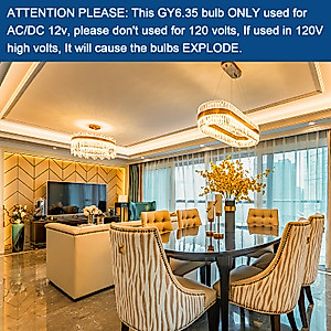 DUMILOO GY6.35 Light Bulbs, 12V Crystal Clear 2 Pin, T4 JC Bi-Pin Base G6.35 Capsule Bulb, Dimmable 2700K Warm White 2 Prong Light Bulb for Pendant Light, Microwave Oven, Table Lamp, 2Pack