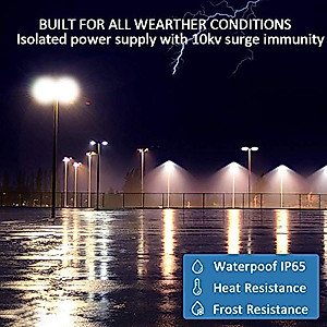 SZGMJIA 150W Parking Lot Lighting, 22,500 Lumen Super Bright 5000K Daylight White Replaces 600W Halide LED Street Lights Shoebox Pole Lights with photocell for Stadium Parking Lot Roadways