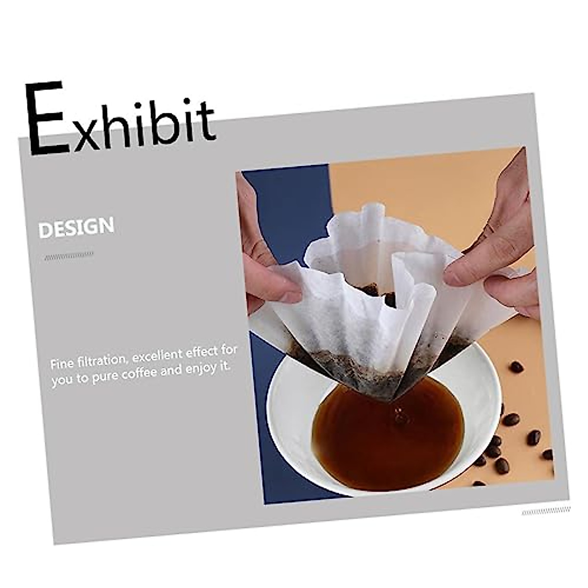 GRIRIW 100 Sheets American Coffee Filter Paper Tea Boiling Filter Coffee Espresso Cold Brew Coffee Filter Loose Tea Filter Milk Strainer Kung Fu Tea Filter Cup Coffee Machine Filter White