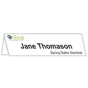 "C-Line Printer-Ready Scored Name Tent Cards, 11 x 4-1/4 Inches (Folded Size), 8-1/2"" x 11"" White Cardstock Sheets, Box of 50 (87517)", large