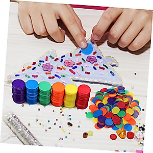 TOYANDONA Wide-application Counting Chips Bingo Chips Poker Chips Set 180pcs Acrylic Discs Math Learning Toys Party Favors