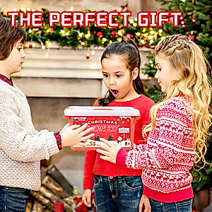 3LB 48Pcs Butter Slime Kit for Kids, Christmas DIY Slime Making Kit for Girls and Boys with Crystal, Clay, and Butter Slimes with Santa, Snowman, Xmas Tree Toys for Kids, Party Favors & Putty Fun…