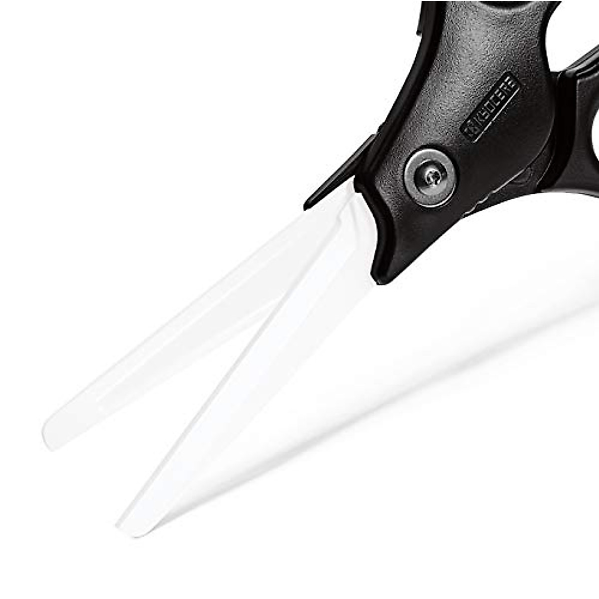 Kyocera Ceramic Scissors, Overall length 7.2" with 2.7" Long Blades, Black Handle With White Blades