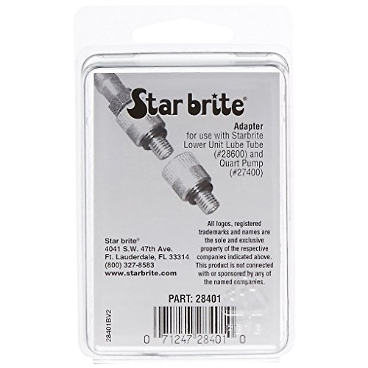 STAR BRITE Lower Unit 8 MM Adapter Fitting for Nissan, Yamaha, Tohatsu, Mecury (028401)
