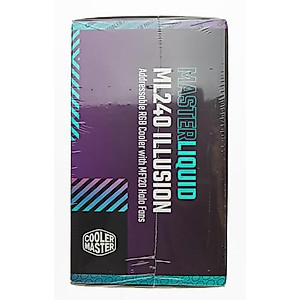 Cooler Master MasterLiquid ML240 Illusion CPU Liquid Cooler - AIO Water Cooling System, 3rd Gen Pump, 2 x 120mm ARGB Halo Fans, 240mm Radiator, ARGB Controller Included - AMD and Intel Compatible