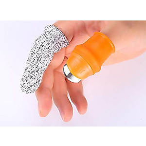 ZGYFJCH Garden Silicone Thumb Knife, Finger Knife-Plants Picking Trim Tools(L)