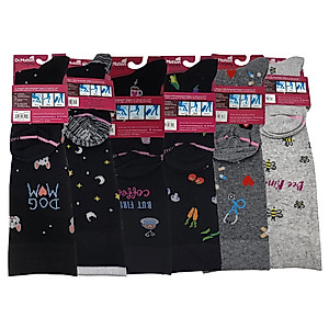 Dr. Motion Women 6 pairs pack everyday compression knee high socks (Assorted-B)