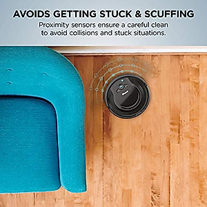 Shark ION Robot Vacuum AV751 Wi-Fi Connected, 120min Runtime, Works with Alexa, Black