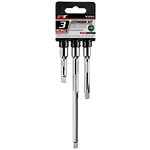 Performance Tool W36940 3 Piece Socket Extension Bar Set, 1/4-Inch Drive