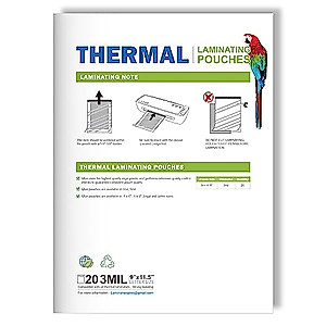 Qfun Laminator Machine and Laminating Pouches Bundle, 9-inch Lamination with Letter Size Laminating Sheets, 3mil 20pack