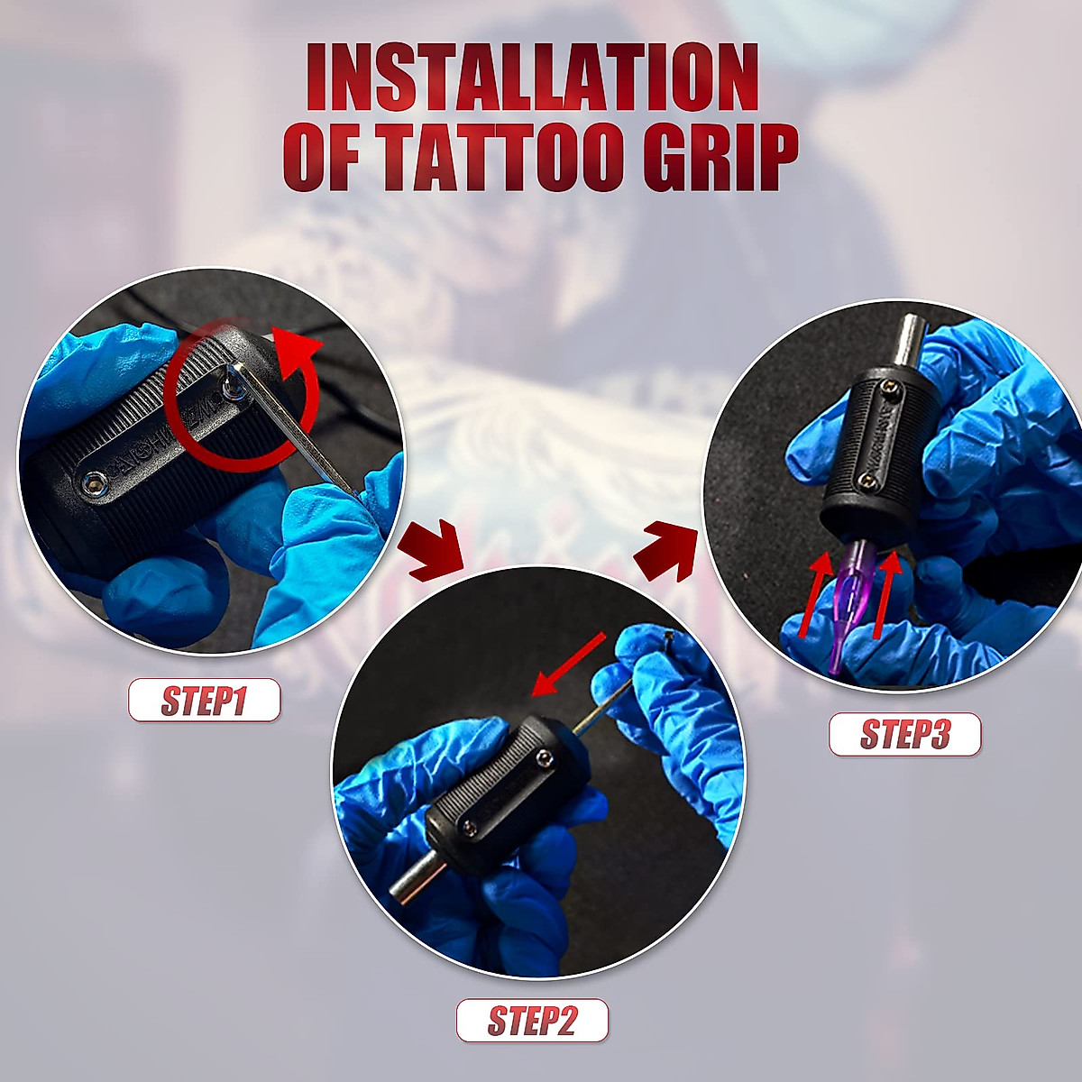 Wormhole Tattoo Kit for Beginners 10 Tattoo Inks Complete Tattoo Machine Gun Power Supplies TK096