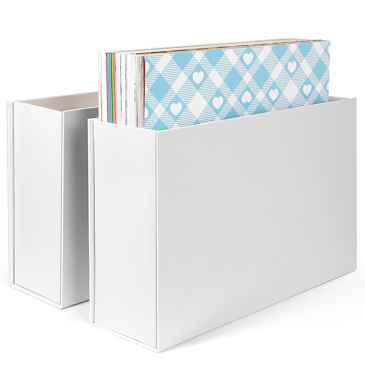 Scrapbook Paper Storage Organizer, 12x12 Paper Storage Organizer, Scrapbook Storage Bin for 12" x 12" Paper- 2 Pack