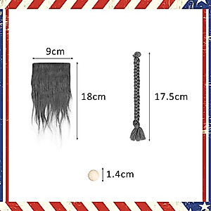 APODESS 18 Pcs Precut Gnome Beard,Independence Day Gnome Faux Fur Costume Beard Handmade Dwarf Beard for Crafts 4th of July Patriotic Halloween Fall Christmas Party Decor