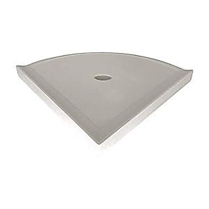 Questech Décor 8 Inch Corner Shower Shelf and 5 Inch Shower Caddy Foot Rest, Metro Flatback Wall Mounted Bathroom Shower Organizer, Gray Matte